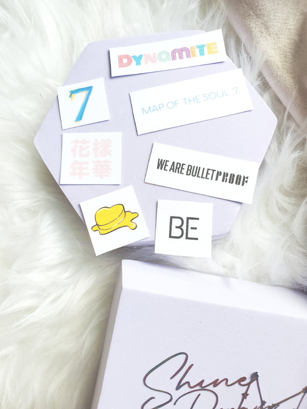 BTS Album Sticker Set: Waterproof and Glitter Laminate Stickers ...